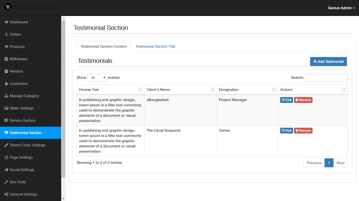 E-Commerce PRO - Multi Vendor Ecommerce Business Management System by ...