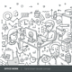 Office Work Isometric Doodle Concept, Vectors | GraphicRiver