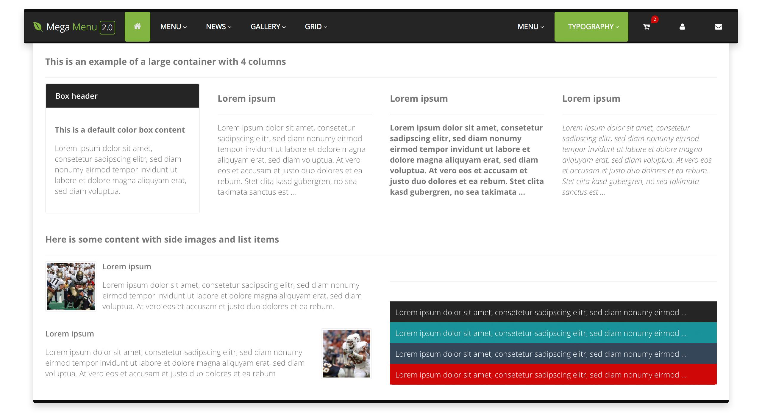 Mega Menu - Responsive Mega Navbar for Bootstrap by FlexboxGrid ... Mega Menu - Responsive Mega Navbar for Bootstrap by FlexboxGrid ...