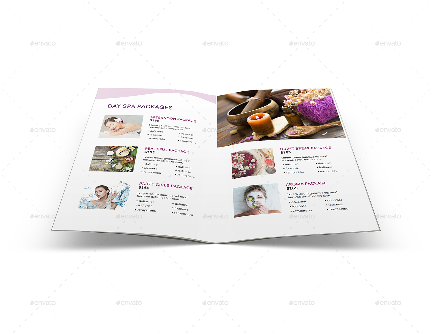 Spa Menu Brochure 2, Print Templates | GraphicRiver