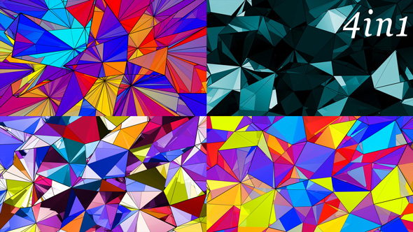 Color Poly Backgrounds (4in1), Motion Graphics | VideoHive