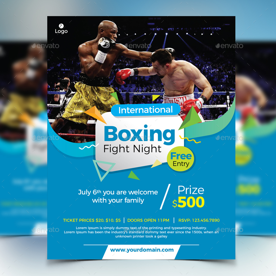 Boxing Tournament Flyer, Print Templates | GraphicRiver