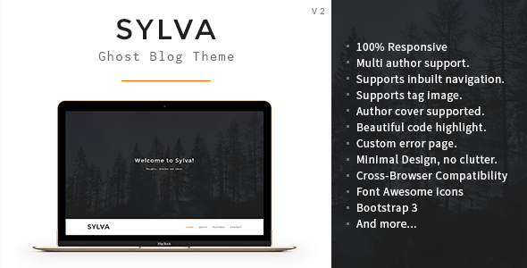 Sylva - Responsive Minimal Ghost Theme by GBJsolution | ThemeForest