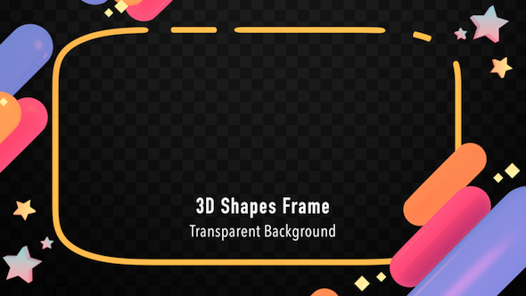 3D Shapes Frame, Motion Graphics | VideoHive