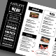 Typography Black & White Menu, Print Templates | GraphicRiver