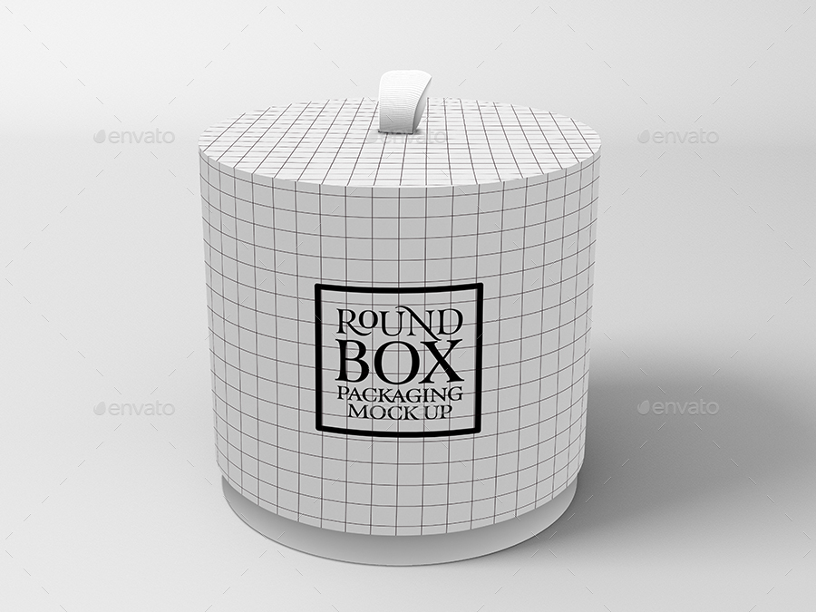 Packaging Mock Up Round Box with Pull up Cover by ina717 | GraphicRiver