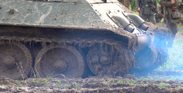 Tank In The Field., Stock Footage | VideoHive