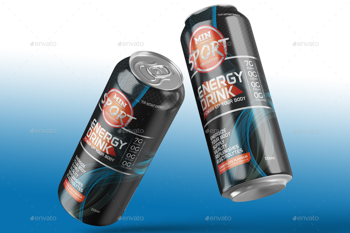 Energy Drink Packaging Can Label, Print Templates | GraphicRiver