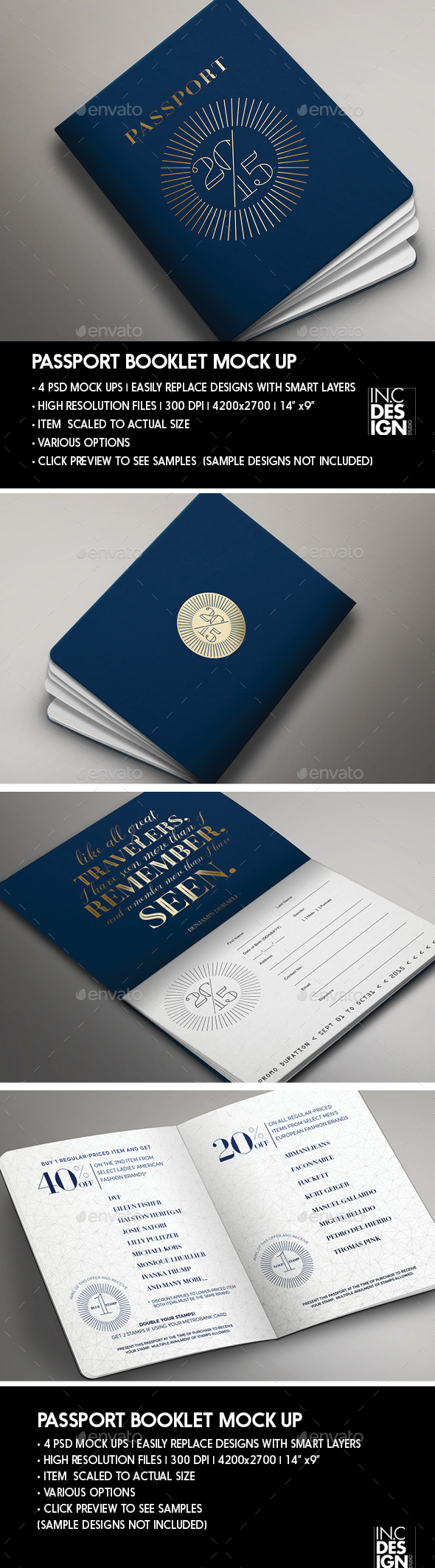 Passport | Booklet Photo Realistic Mock Up by ina717 | GraphicRiver