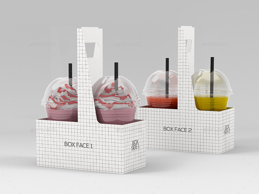 Coffee or Drink Take out Carrier Vol.2 Packaging Mock Up by ina717
