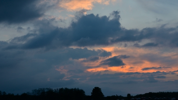 Sunset and Moving Clouds, Stock Footage | VideoHive