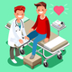 Male Doctor and Man Patient Isometric Cartoon, Vectors | GraphicRiver