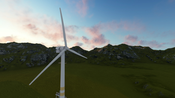 Wind Turbine Landscape, Motion Graphics | VideoHive