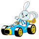 Bunny in a Sport Car, Vectors | GraphicRiver