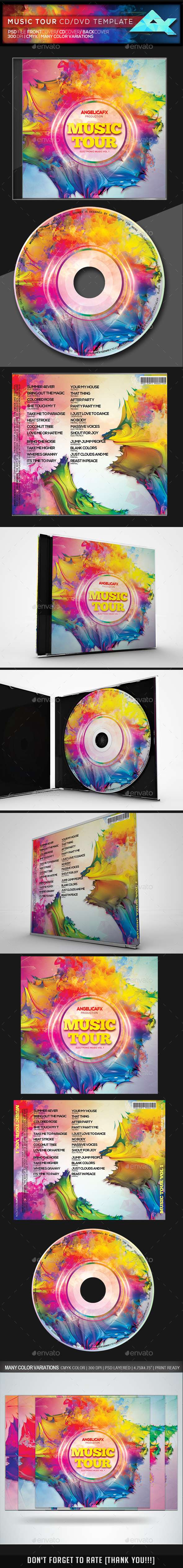 Music Tour CD/DVD Template by angelicafx | GraphicRiver