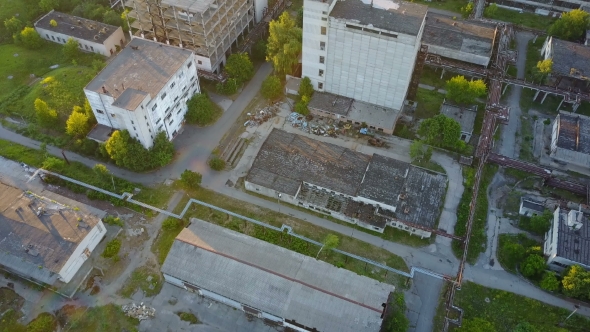 Old Industrial Factory Buildings, Stock Footage | VideoHive