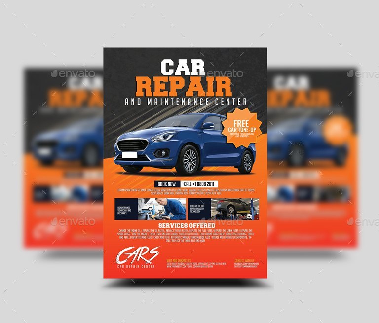 Car Repair Services Flyer by Artchery | GraphicRiver
