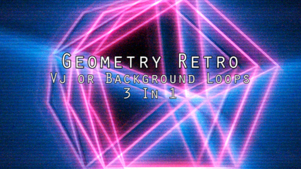 Retro Glitch Vj Loops Or Background 3 in 1, Motion Graphics | VideoHive