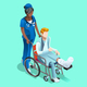 Vector Black Female Nurse and Patient Isometric People, Vectors ...