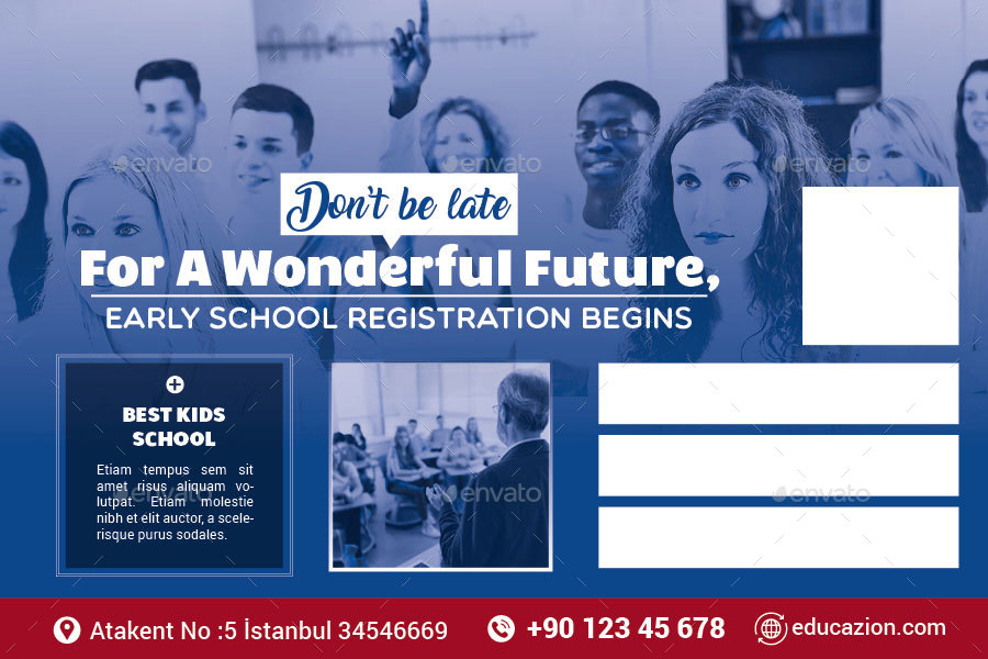 School Postcard Templates, Print Templates | GraphicRiver