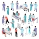Doctor Nurse Hospital Isometric Set, Vectors | GraphicRiver