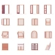 Vector Windows and Doors Set, Vectors | GraphicRiver