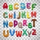 Monster Alphabet on Transparent Background, Vectors | GraphicRiver