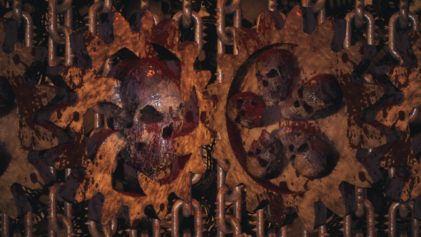 Rusty Hell Cogwheels Loop, Motion Graphics | VideoHive