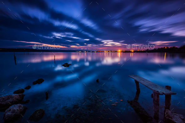 Lake in night Stock Photo by Jasmina_K | PhotoDune