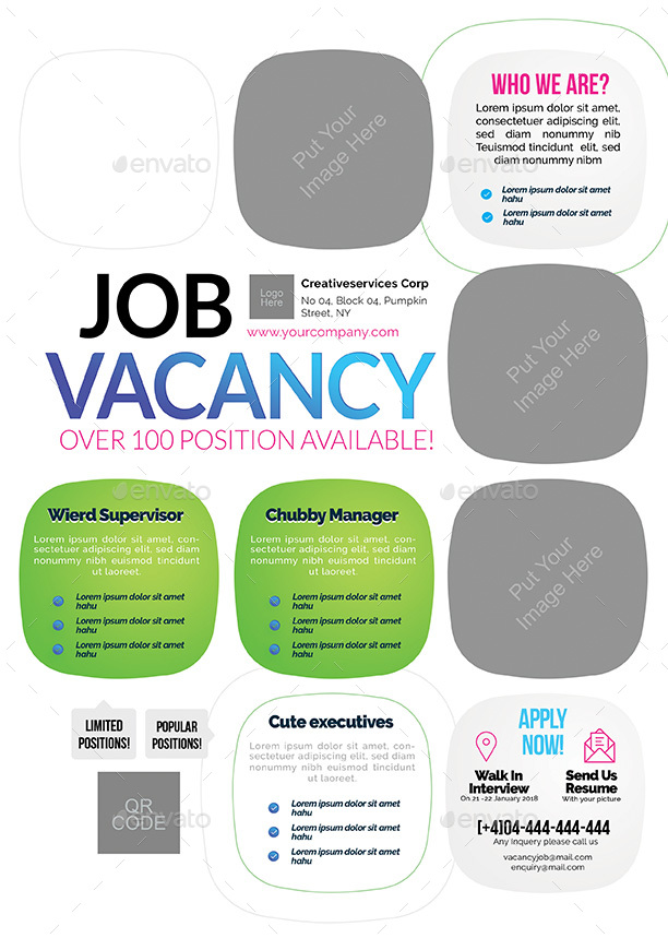 Job Vacancy Flyer, Print Templates | GraphicRiver
