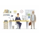 Office Scene - Modern Vector Cartoon Business, Vectors | GraphicRiver