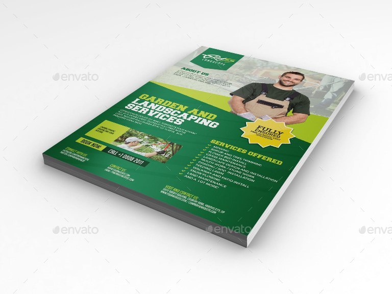 Landscaping Flyer, Print Templates | GraphicRiver