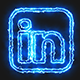 Blue Electric Linkedin Icon, Motion Graphics | VideoHive