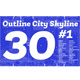 30 Outline City Skyline Set, Vectors | GraphicRiver
