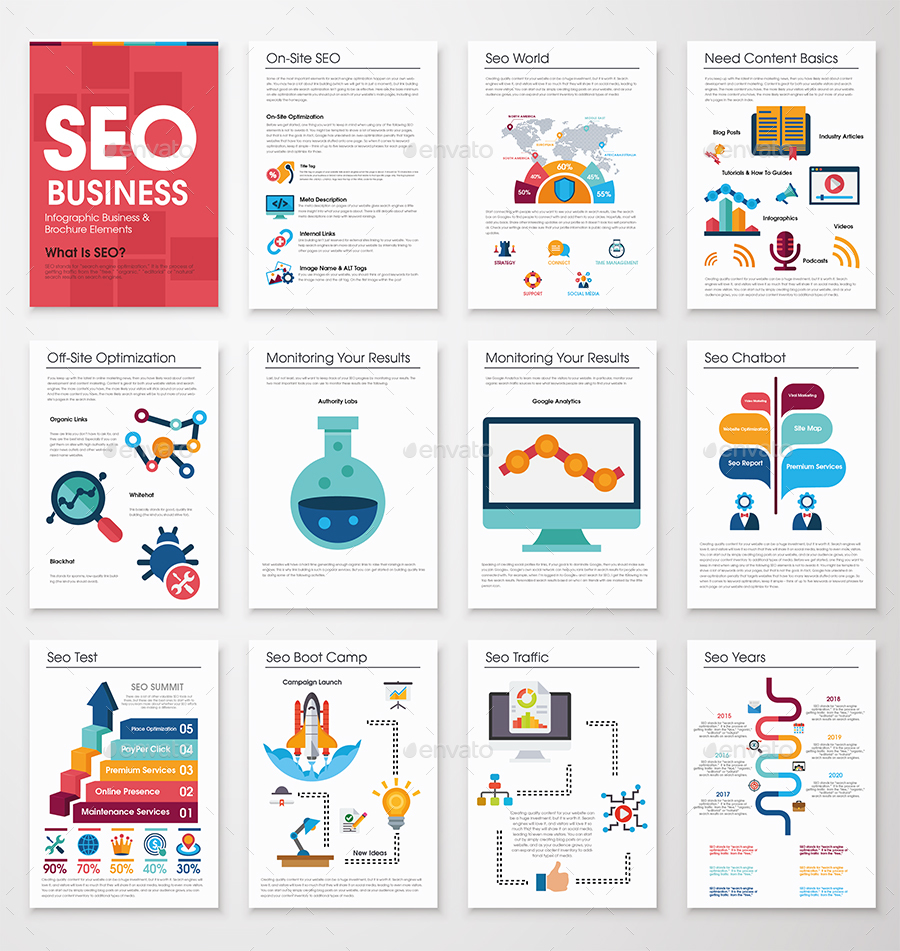 Seo Infographic Brochure, Infographics | GraphicRiver