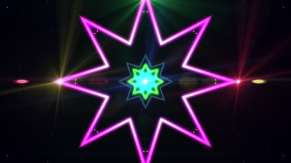 Abstract Psychedelic Laser Lights Rotating in Concentric Circles ...