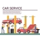 Automobile Service and Vehicle Check Vector, Vectors | GraphicRiver