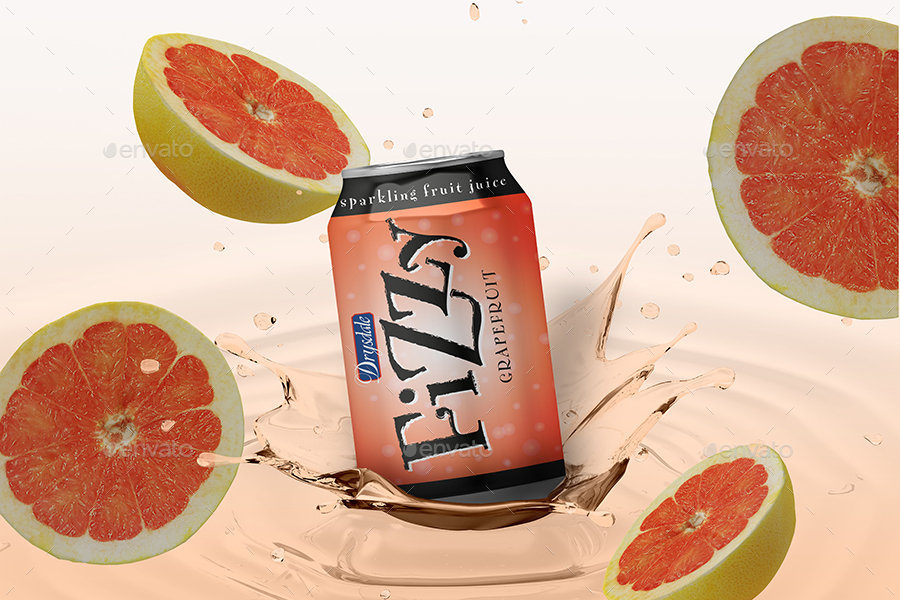 Can Splash Packaging Mock Up by incybautista | GraphicRiver