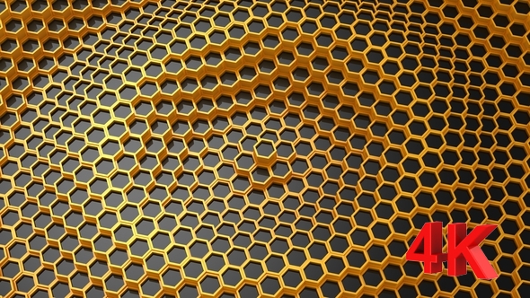 Background of Animated Hexagons, Motion Graphics | VideoHive