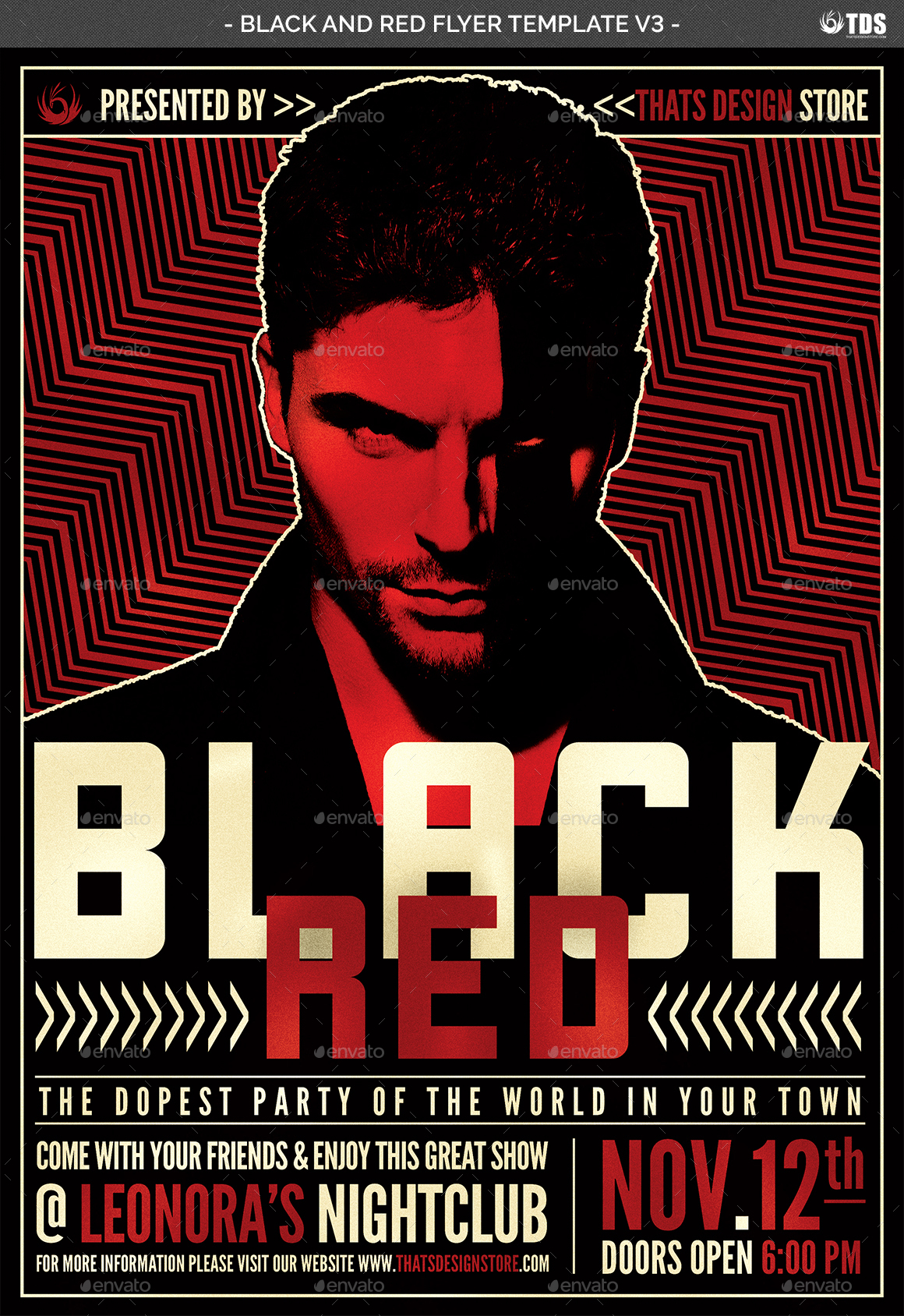 Black and Red Flyer Template V3 by lou606 | GraphicRiver