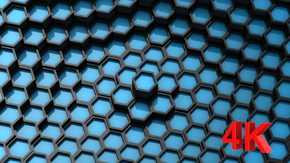 Background of Animated Hexagons, Motion Graphics | VideoHive