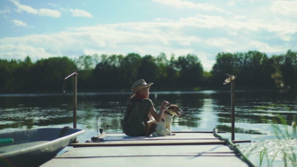 Young Boy on a Dock, Stock Footage | VideoHive