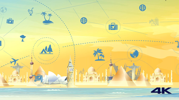 Travel & Tourism Landmark Background, Motion Graphics | VideoHive