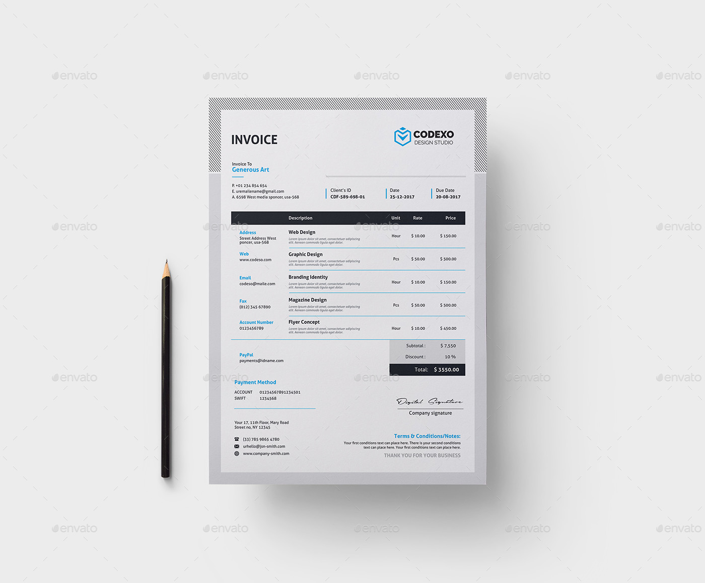 Invoice, Print Templates | GraphicRiver