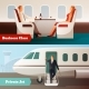 Trip On Airplane Horizontal Banners, Vectors | GraphicRiver