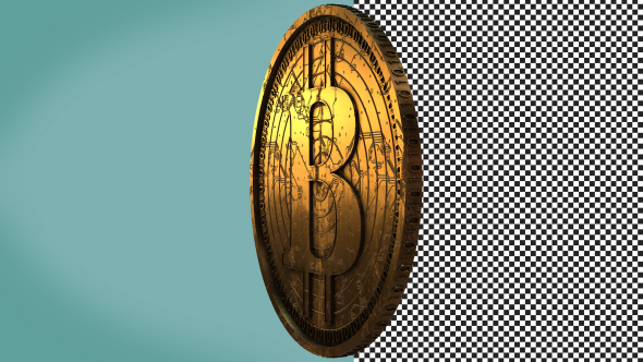Golden Bitcoin Rotate Animation, Motion Graphics | VideoHive
