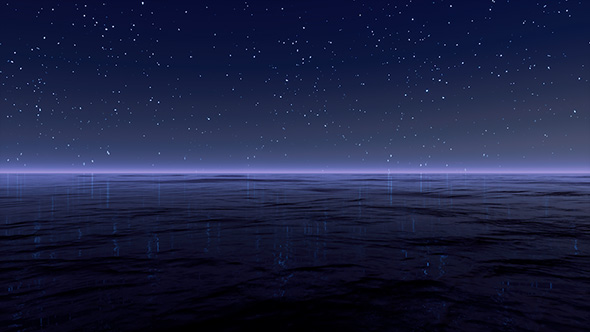 Starry Sky At Sea Background, Motion Graphics | VideoHive