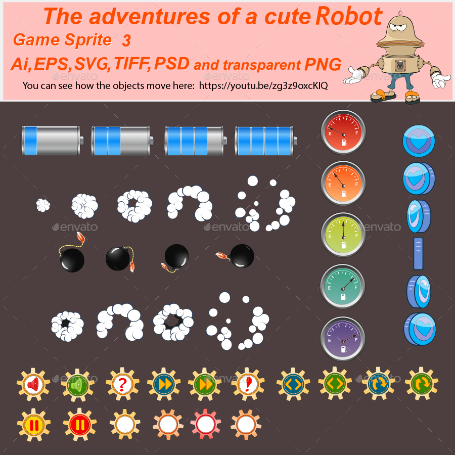 Robot Game Assets, Game Assets | GraphicRiver
