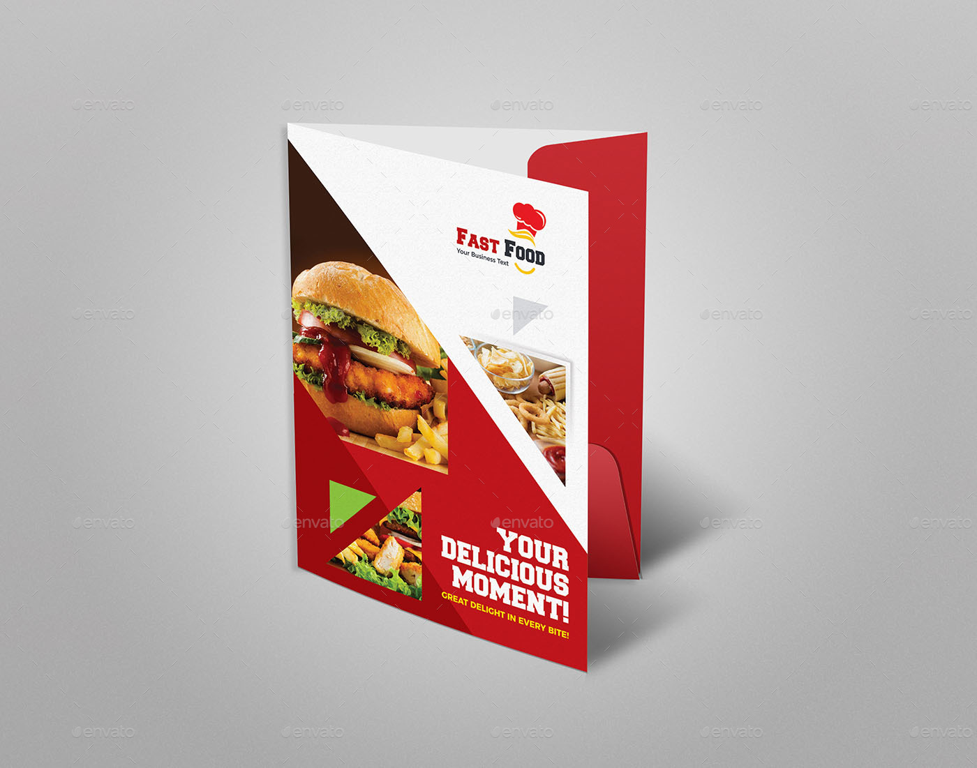Fast Food Presentation Folder by generousart | GraphicRiver