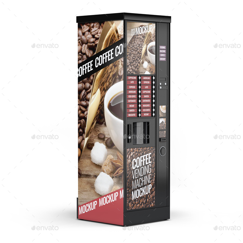 Coffee Vending Machine Mock-Up, Graphics | GraphicRiver